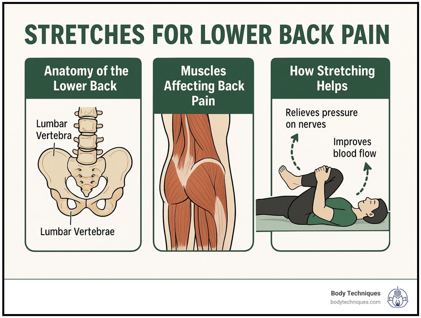 Guide to Stretches for Lower Back Pain Relief | Body Techniques